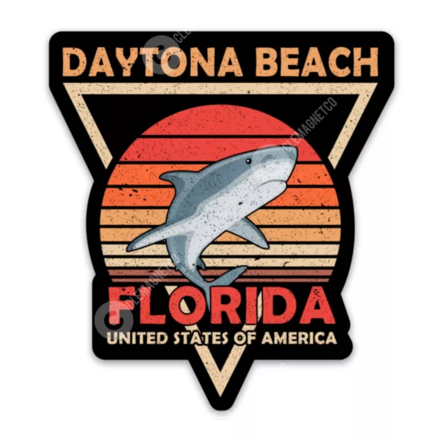 Daytona Beach Sticker - Shark Florida Beach Phone Decal Water Bottle ...