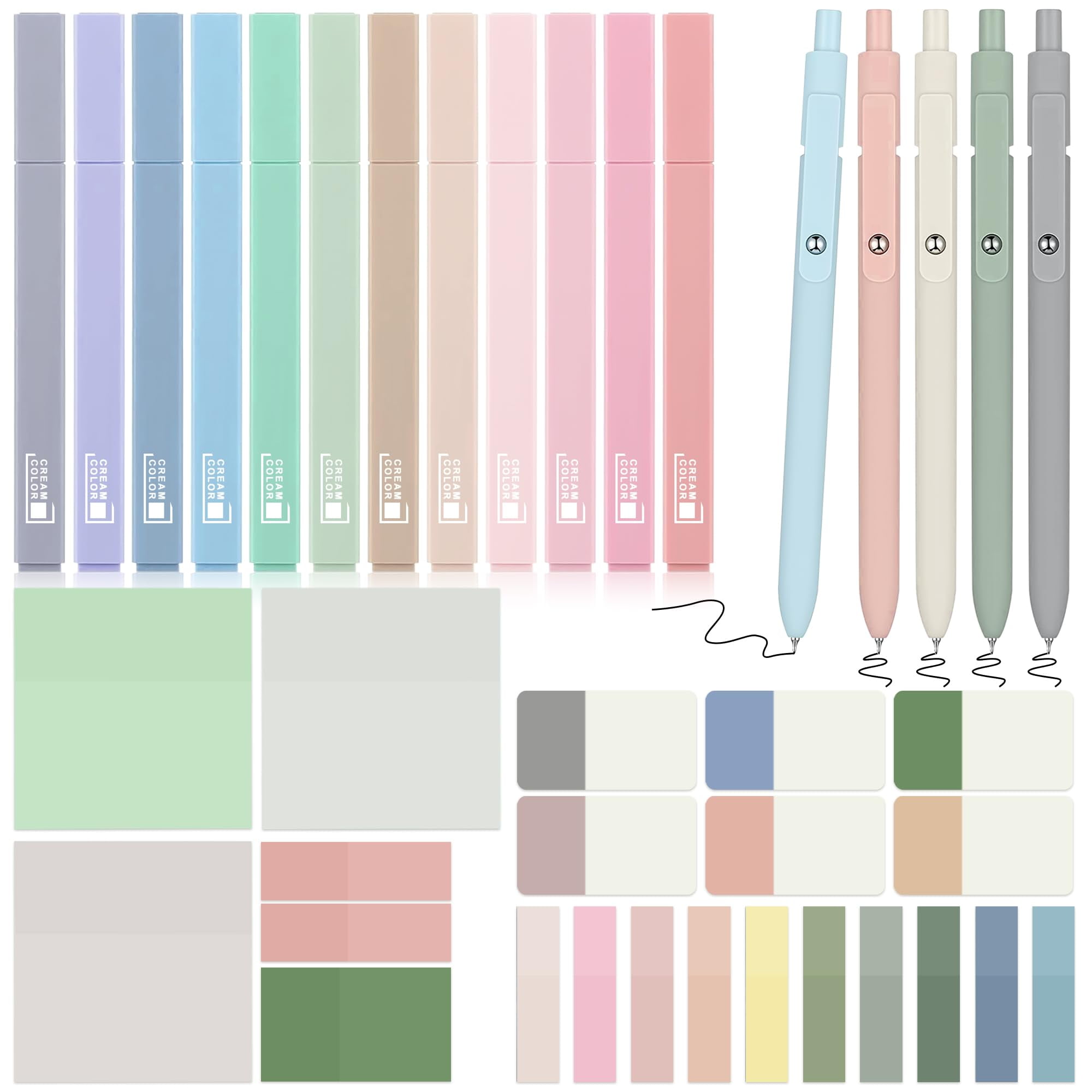 DazSpirit Book Annotation Kit with 12 Pastel No Bleed Highlighters & 5 ...