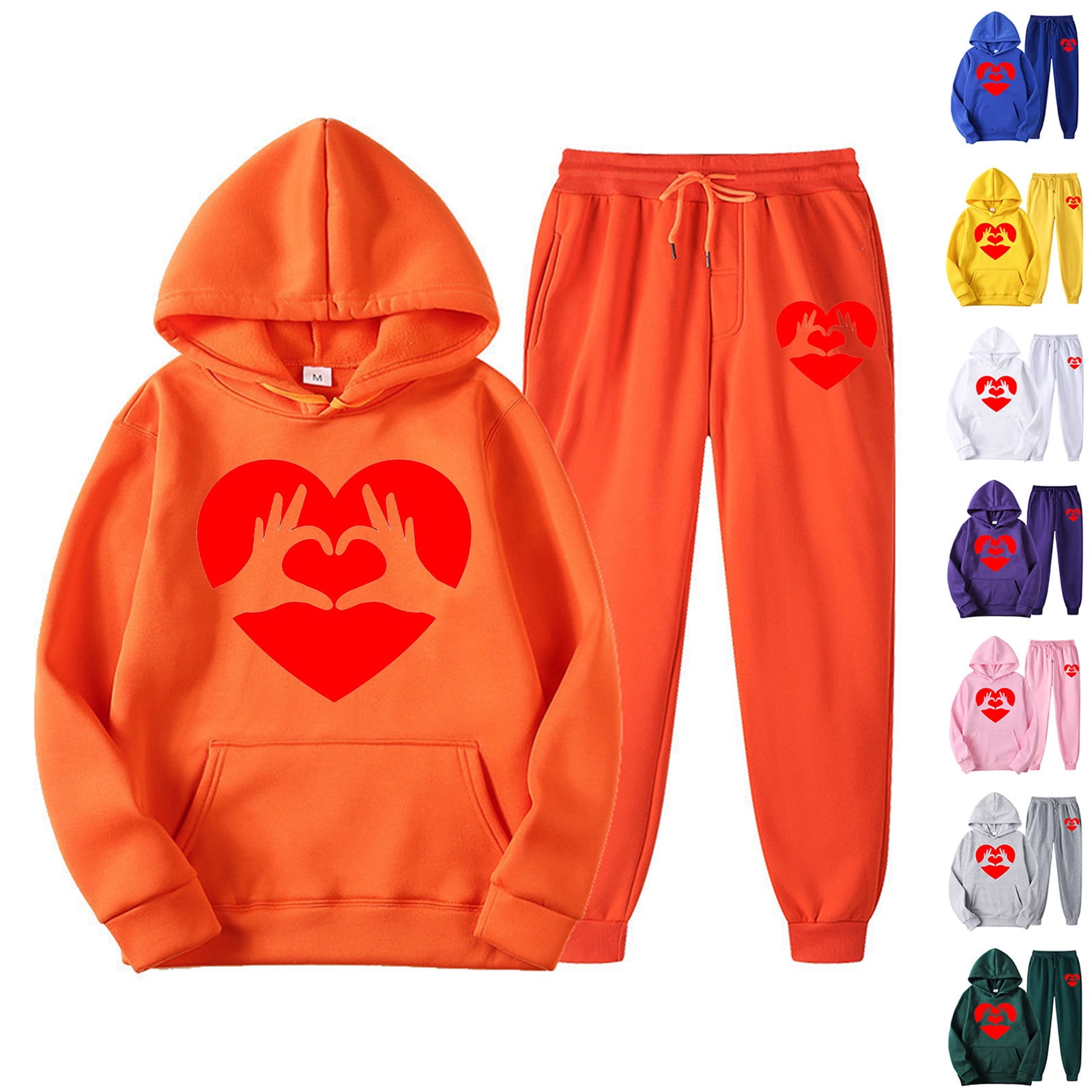 Dazajoo Lightning Prime Today Hooded Sweat Suits for Womens 2 Piece ...