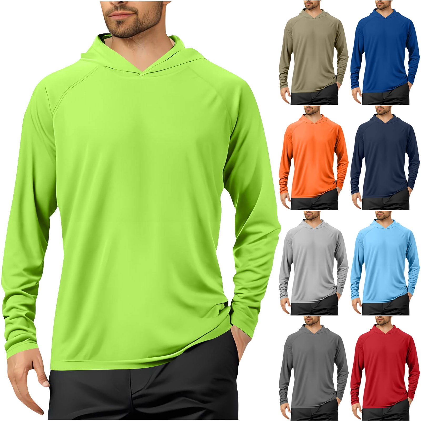 Dazajoo Men's Sun Shirt UPF 50+ Long Sleeve UV Protection Lightweight ...