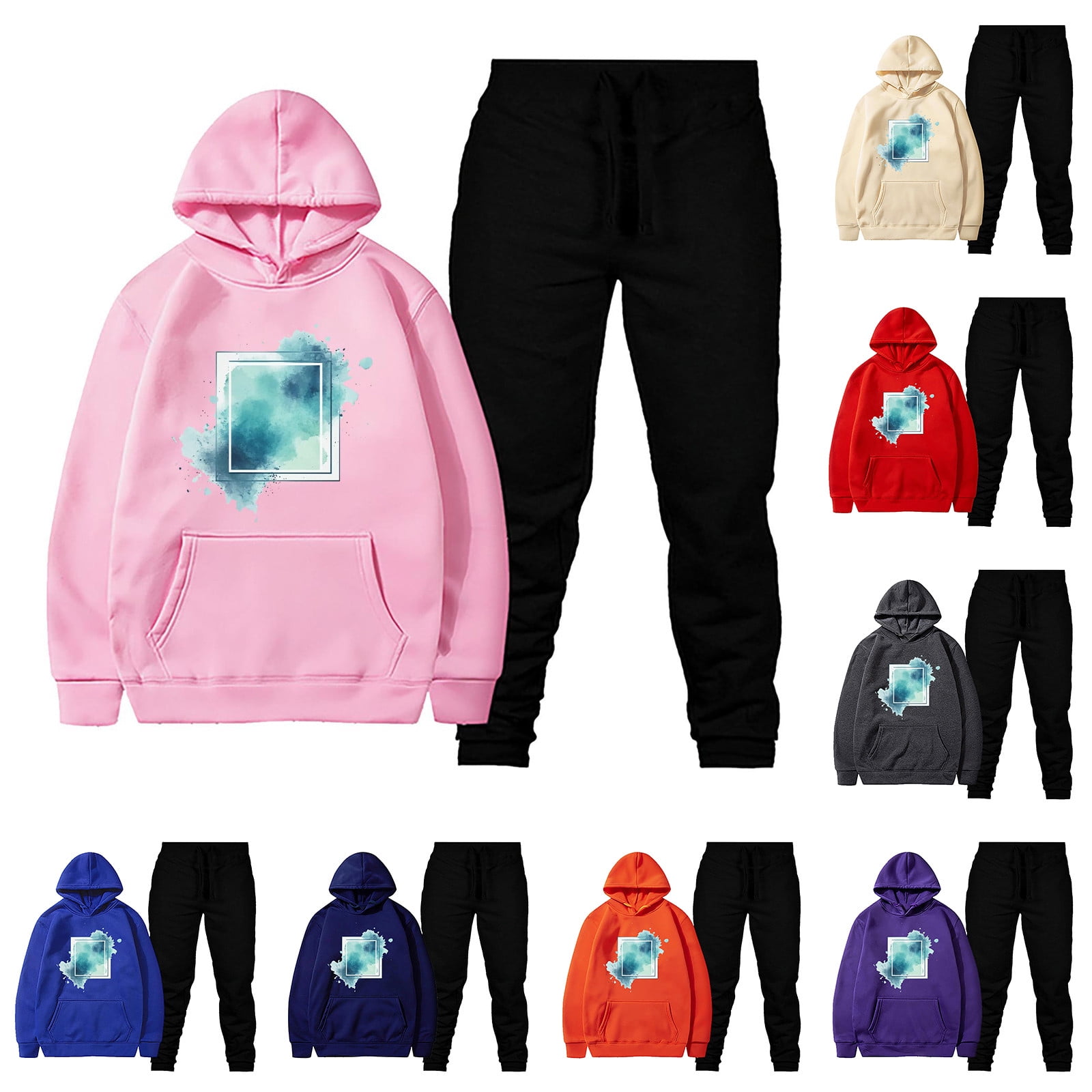 Dazajoo Hoodie Sweatsuits Women 2 Piece Outfit 2025 Valentine's Day ...