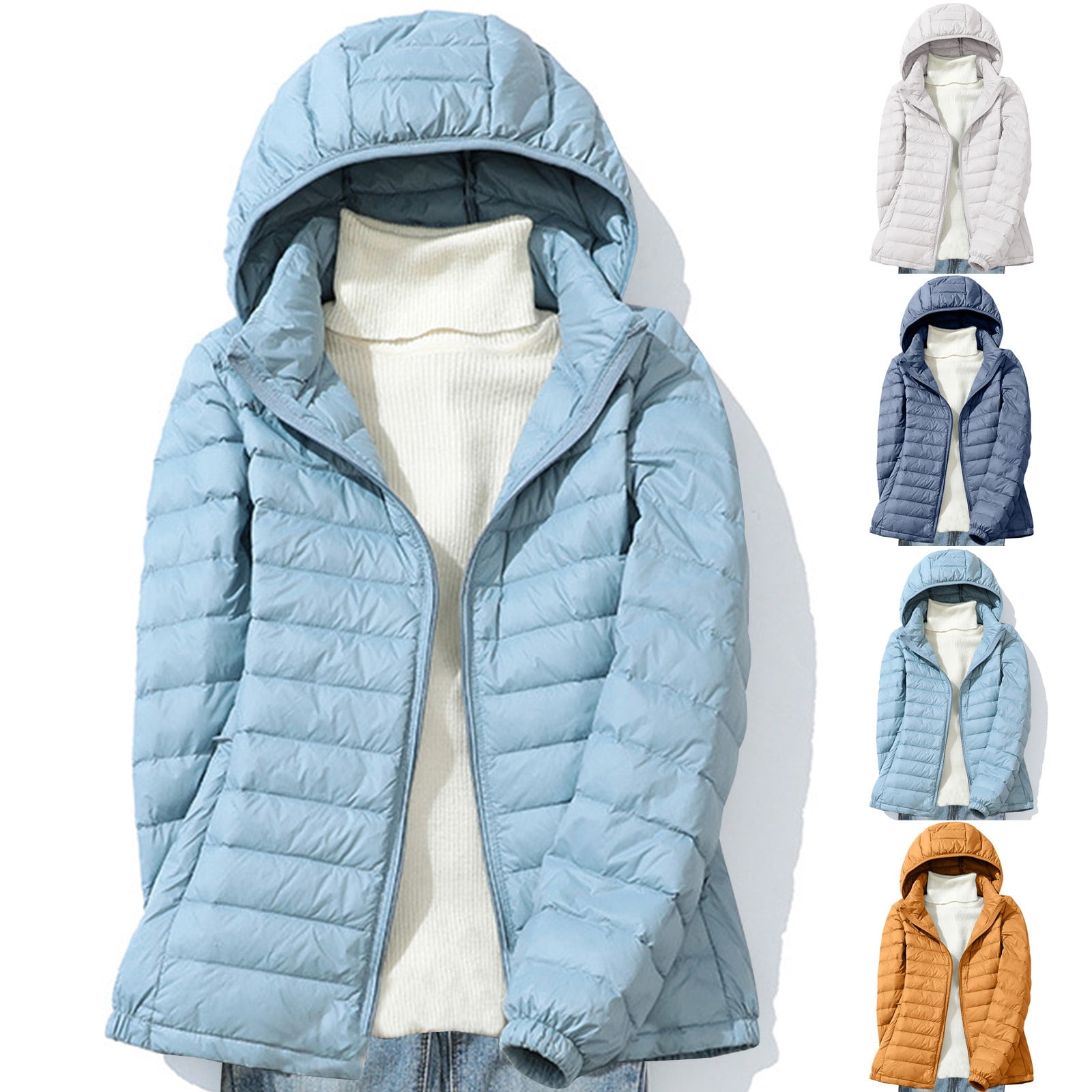 Dazajoo Warm Down Winter Jackets for Women Plus Size Lightweight ...