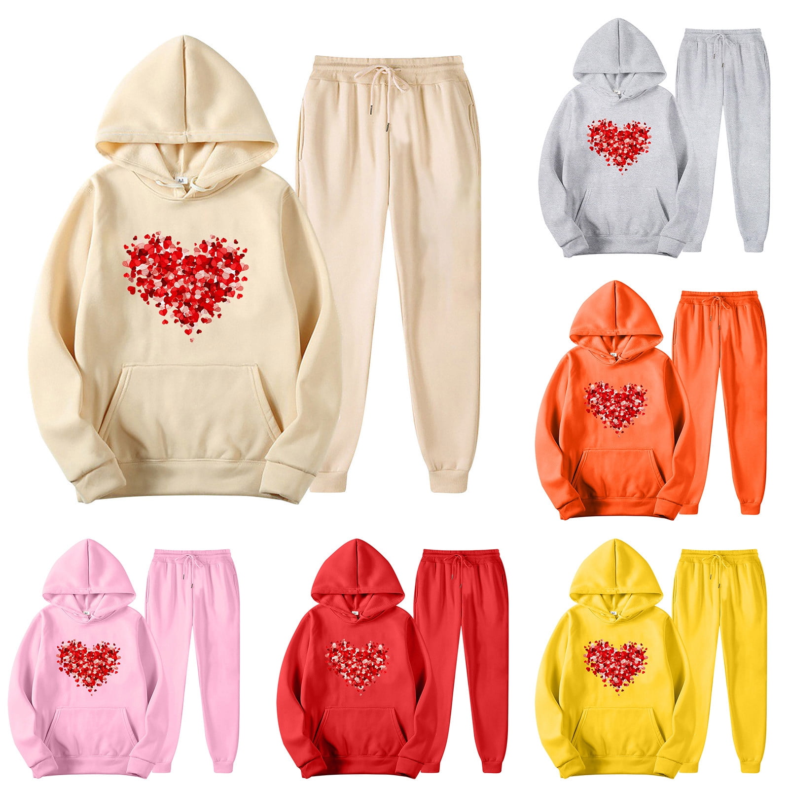 Dazajoo Weekly Deals Women 2 Piece Outfits Hoodie Sweatsuits Set 2025 ...