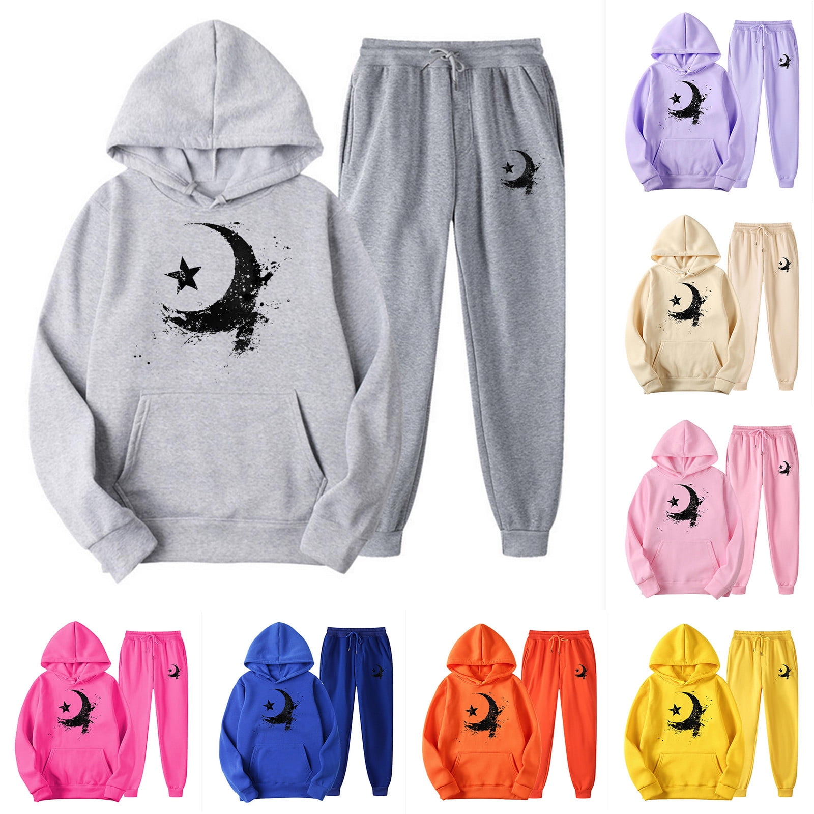 Dazajoo Women 2 Piece Outfits Hoodie Sweatsuits Set 2025 Valentine's ...