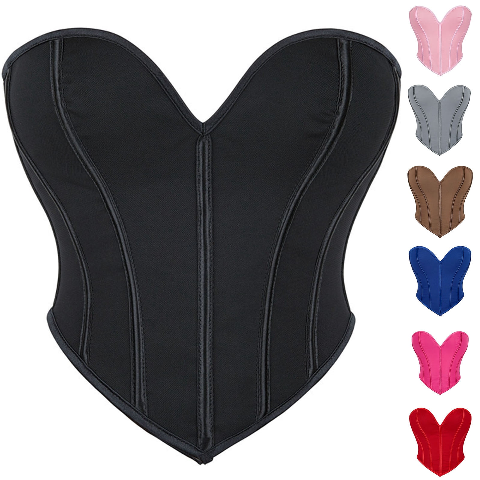 Dazajoo Women's Casual Solid V-Neck Bodybody Shape Waist Trainer ...