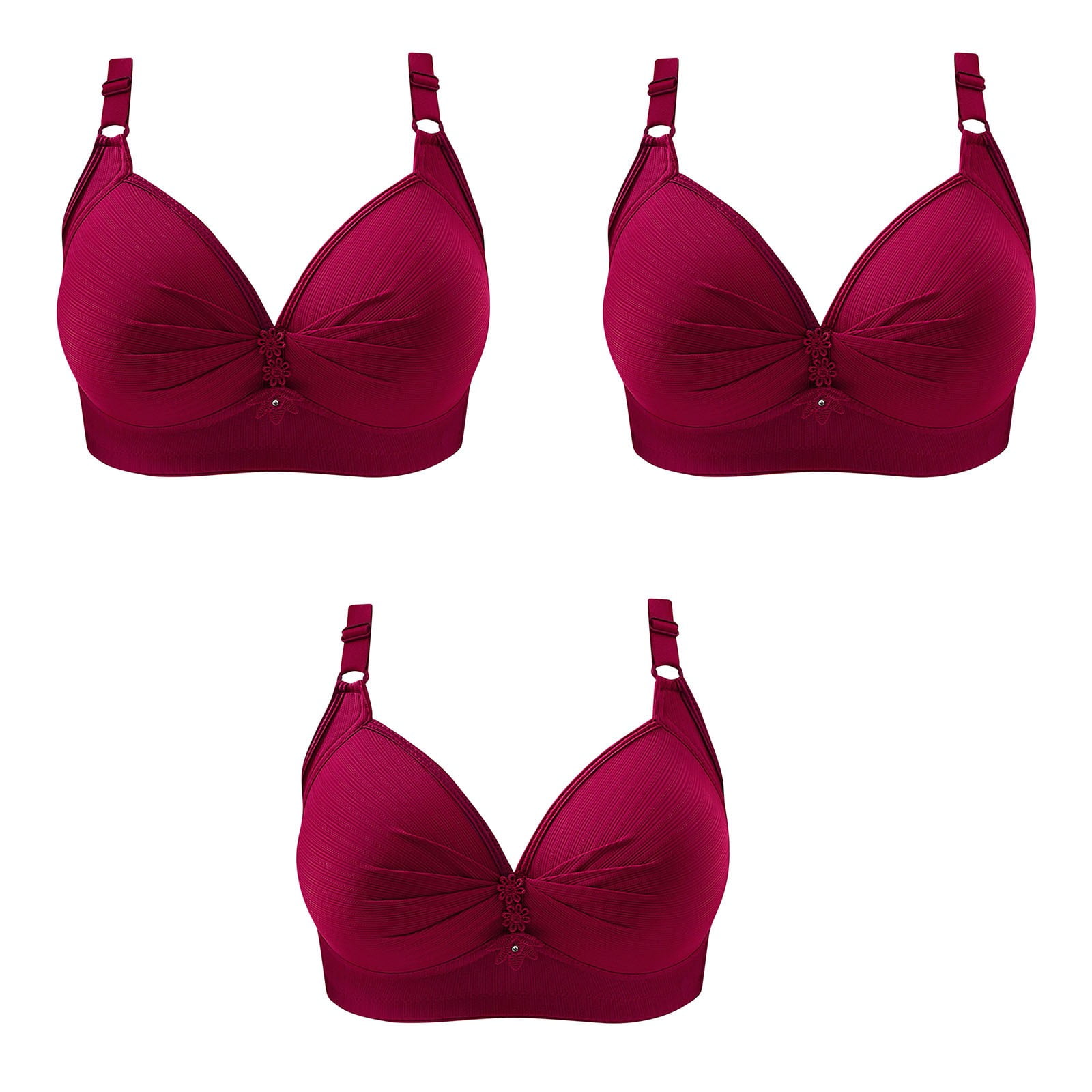 Dazajoo Womens Sport Bras 3 Pack Plus Size Bras For Women No Underwire