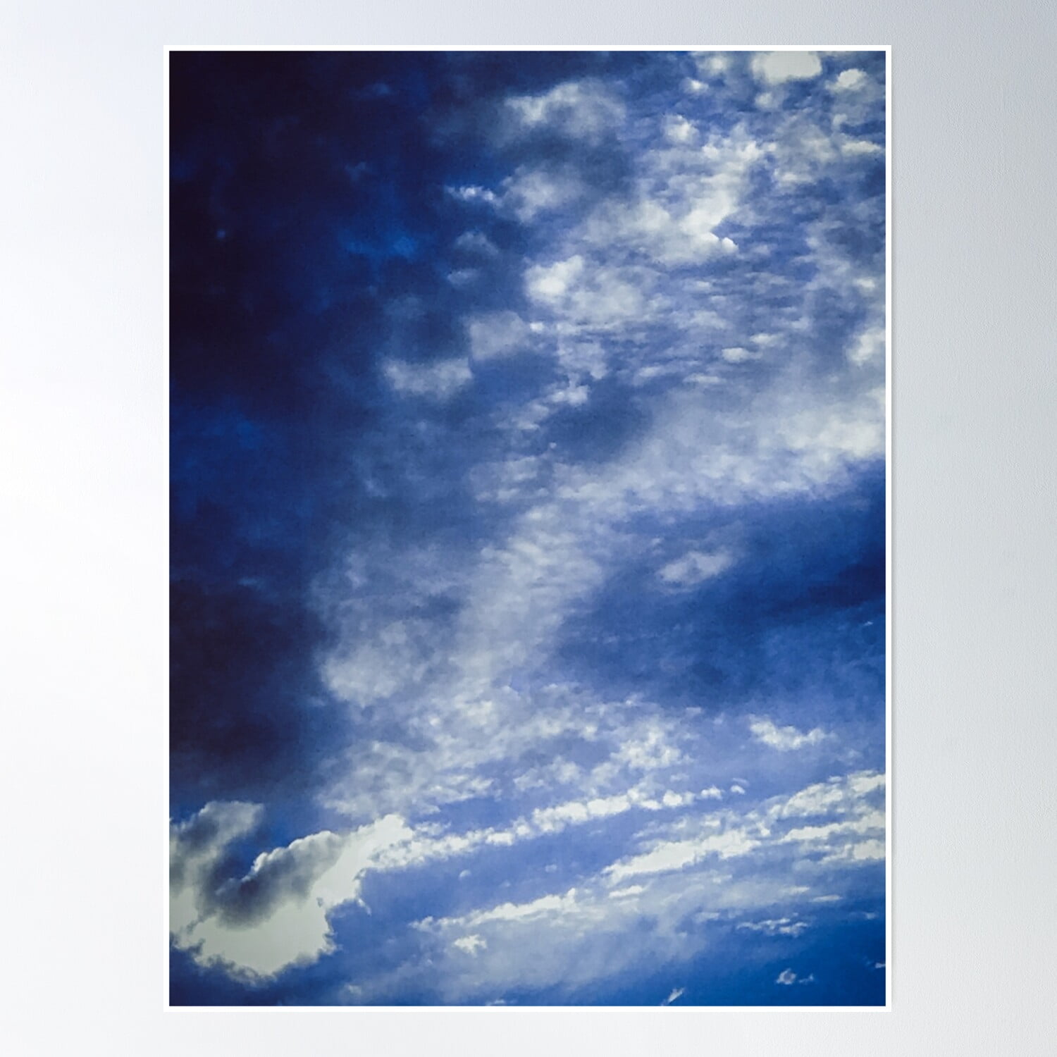 Dazecore Grunge Aesthetic Dark Blue Sky Poster Wall Art, Modern Wall ...