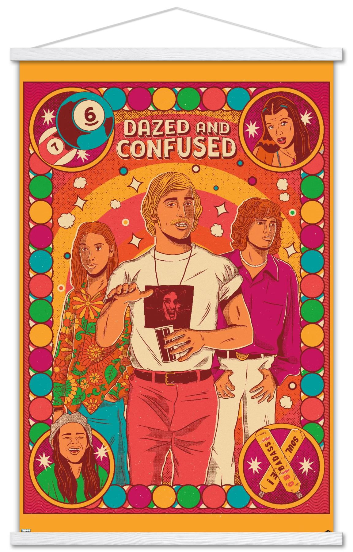 Dazed and Confused - Colorful Group Wall Poster with Magnetic Frame, 22 ...