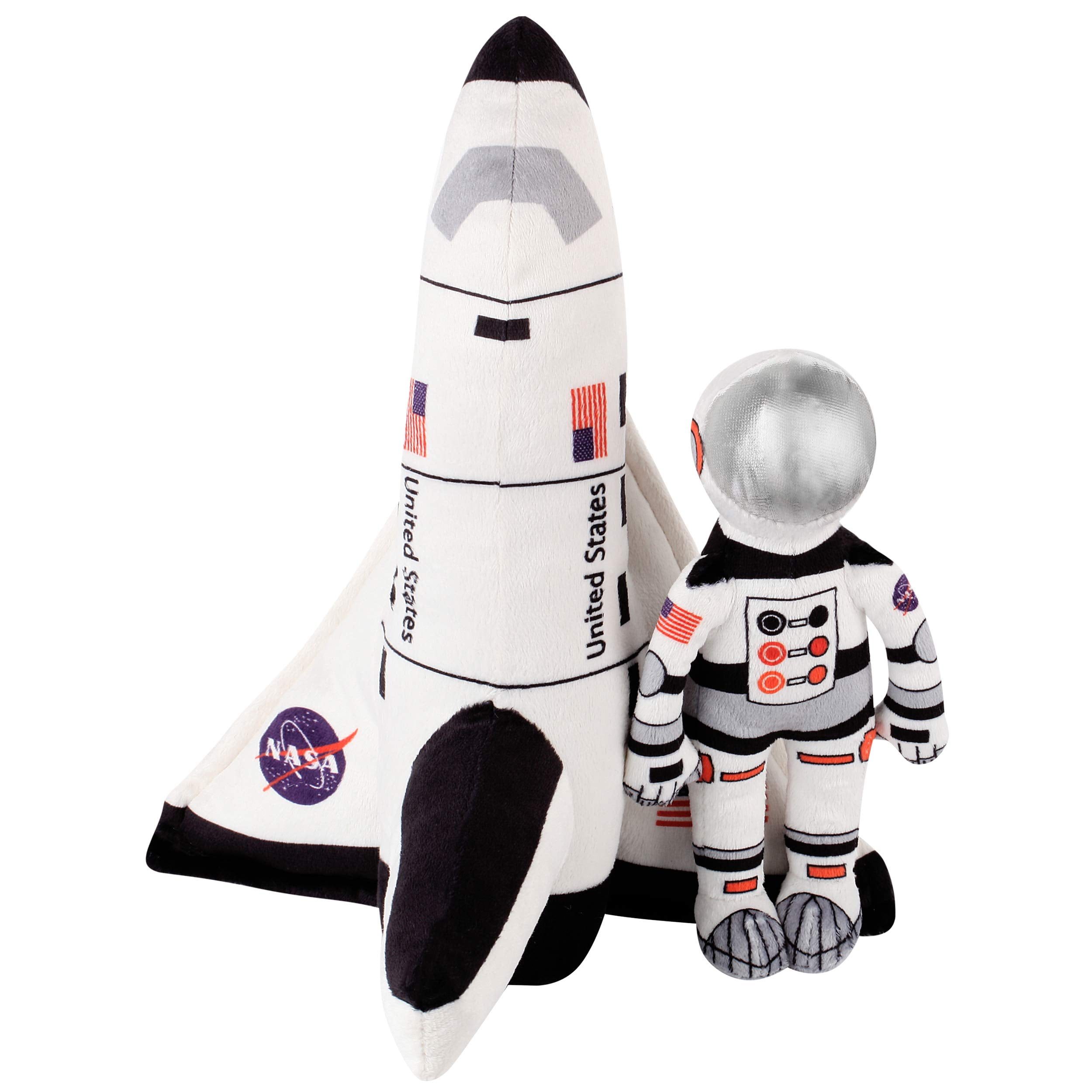 Dazmers Fun Space-Themed Plush Soft Space Shuttle & Astronaut Toy for ...