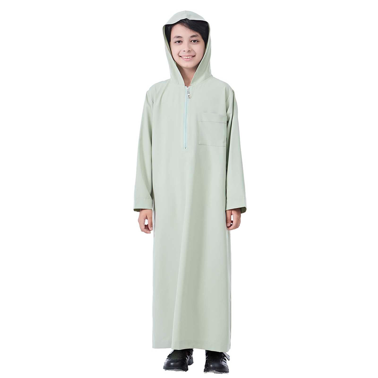 Daznico Boys' Arabic Style Embroidered Thawb Set - Ethnic Pajamas for ...