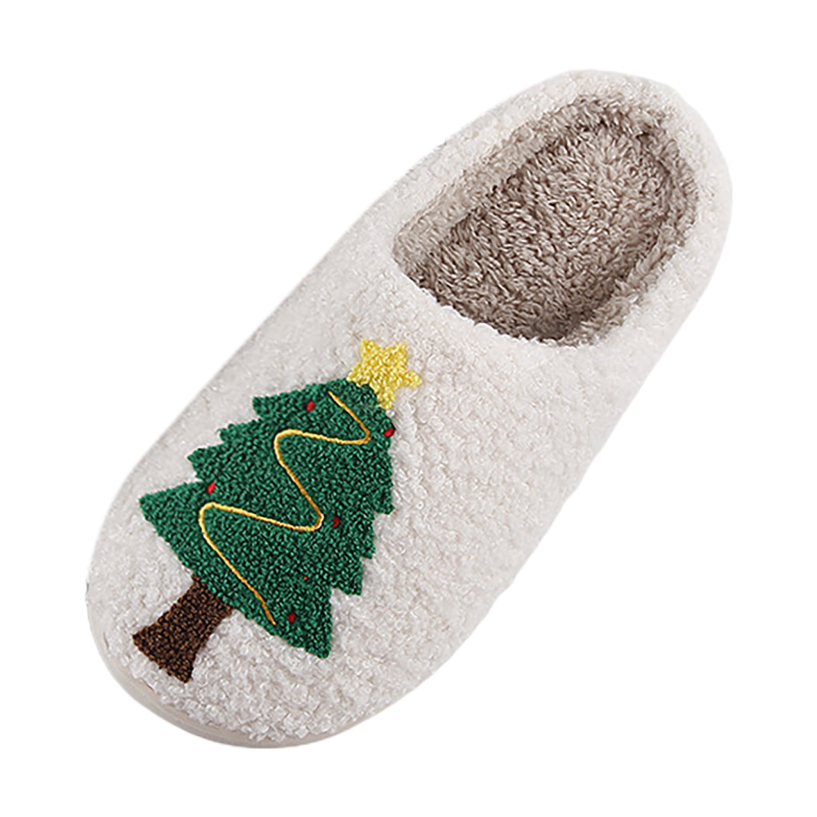 Daznico Christmas Couple Slippers - Thickened Sole Winter House Shoes ...