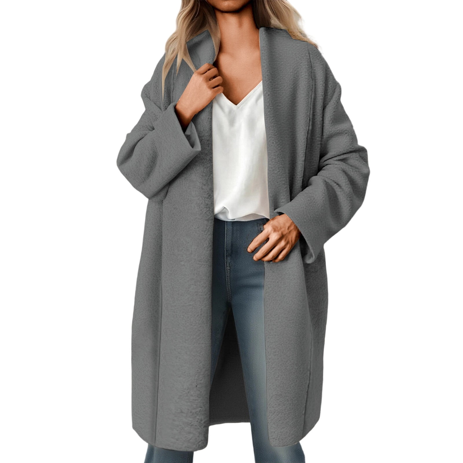 Daznico Elegant Long Cardigan Winter Arrival European Style Open Front ...