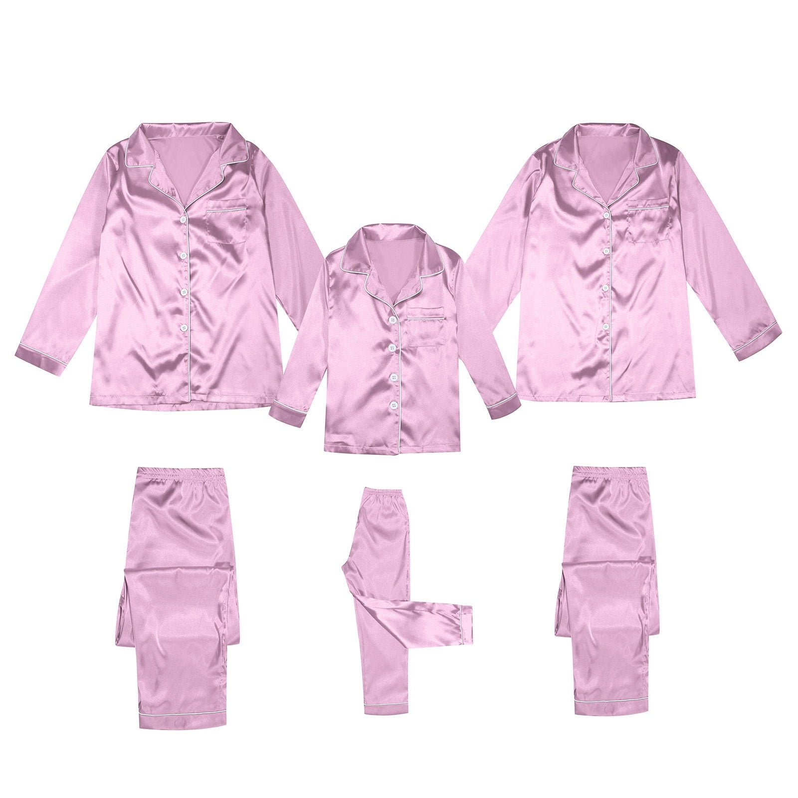 Daznico Family Matching Pajamas Sets Pajamas Pants Satin Set Silk ...