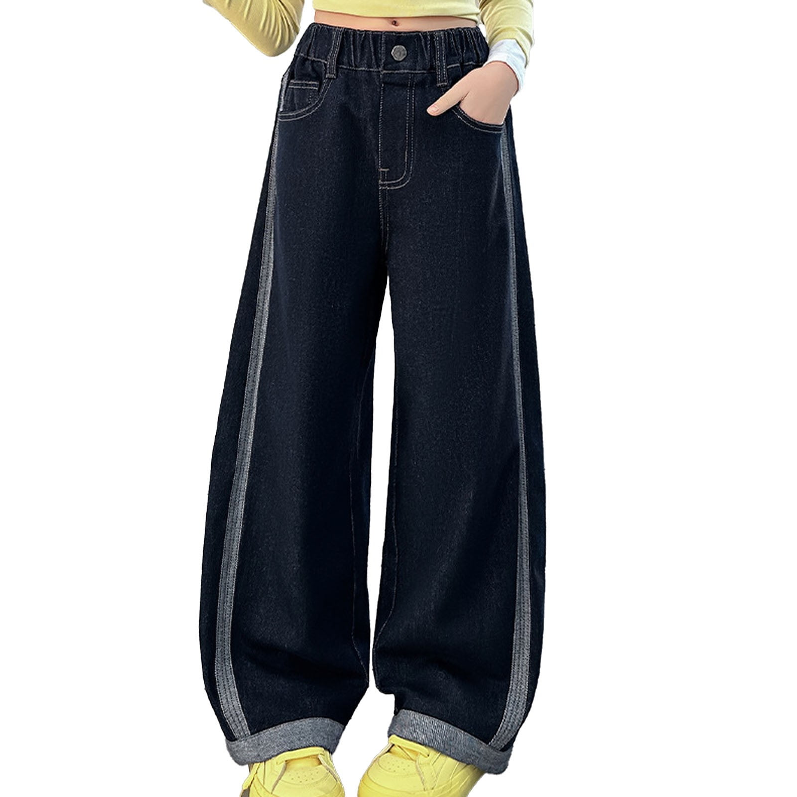 Daznico Girls Casual Pants for Everyday Wear Comfortable Fixed Fit ...