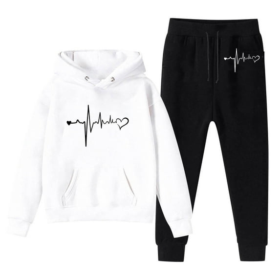 Daznico Girls Kids Boys Kids Hooded Tracksuit Two Piece Outfits Hoodie ...