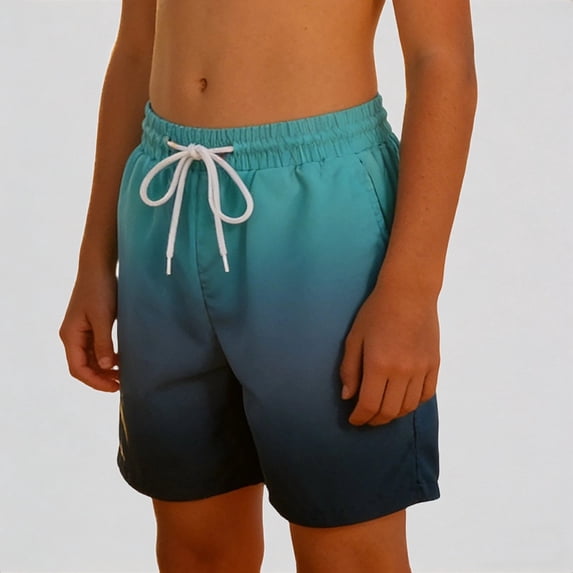 Daznico Gradient Boys Swim Trunks, Elastic Waistband Comfortable ...