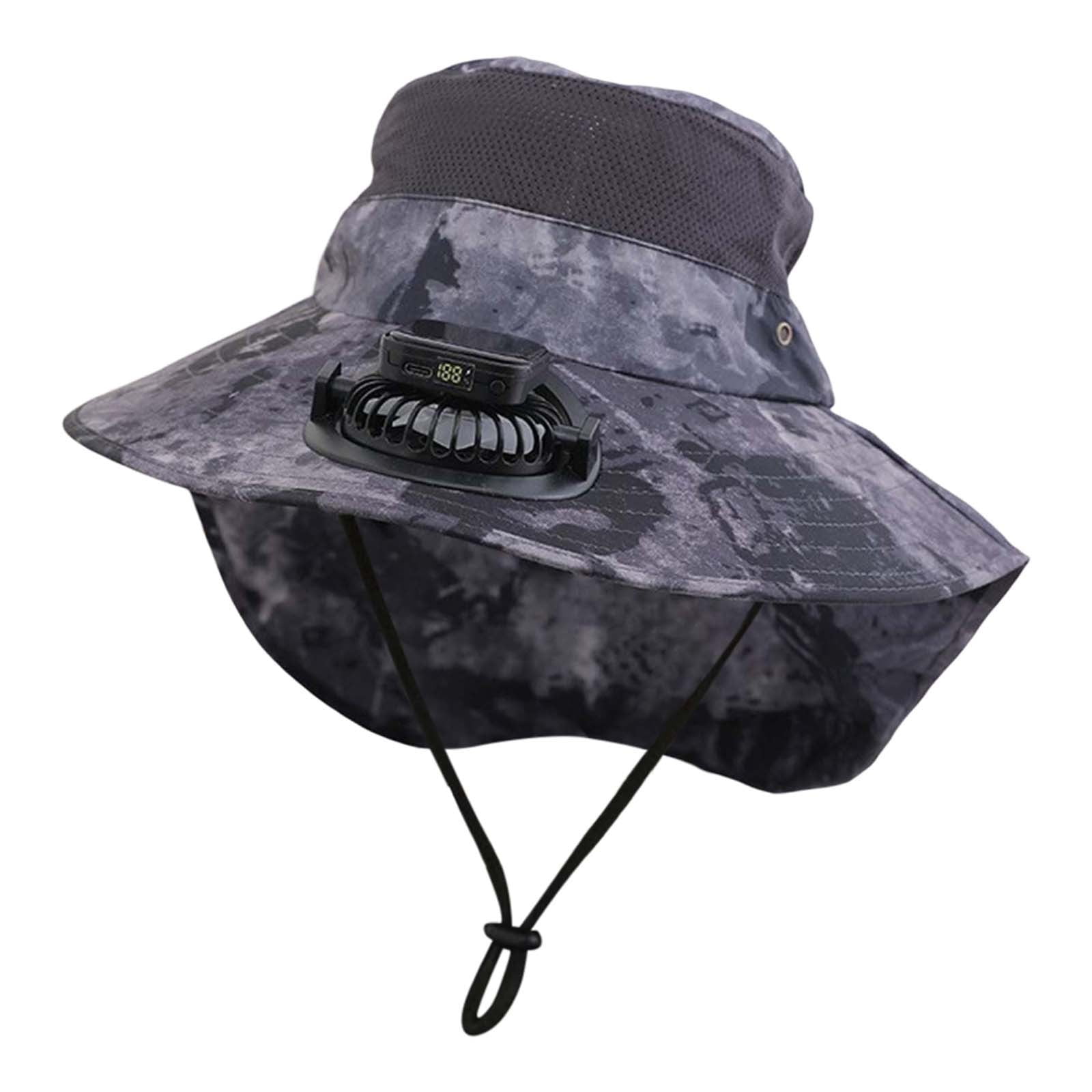 Daznico Hat with Fans Solar Power, Solar Fan Bucket Hat for Men Women ...