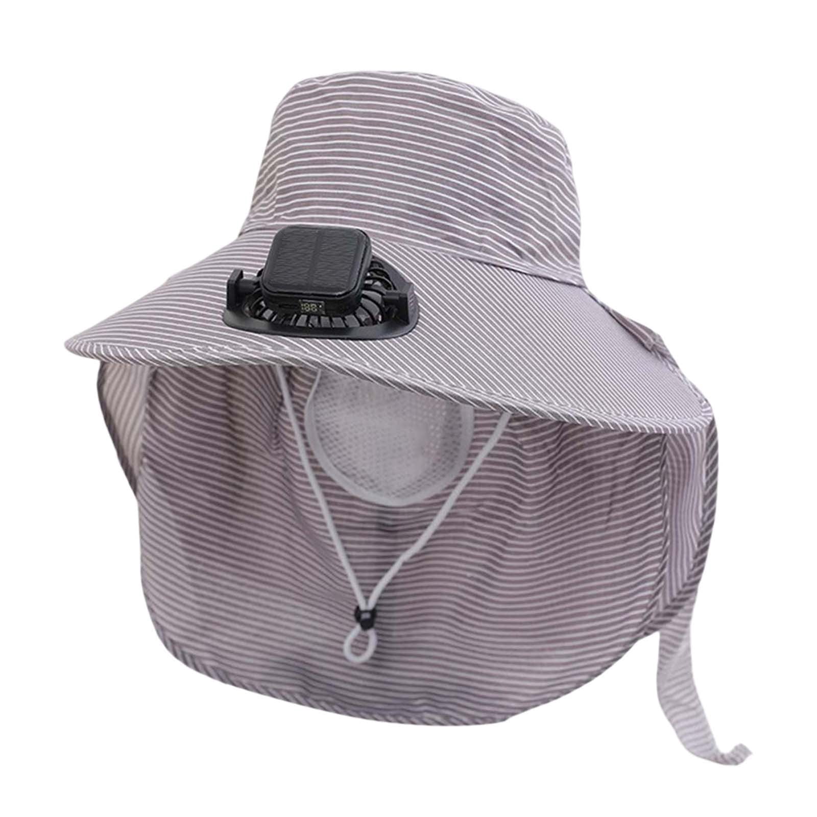 Daznico Hat with Fans Solar Power, Solar Fan Bucket Hat for Men Women ...