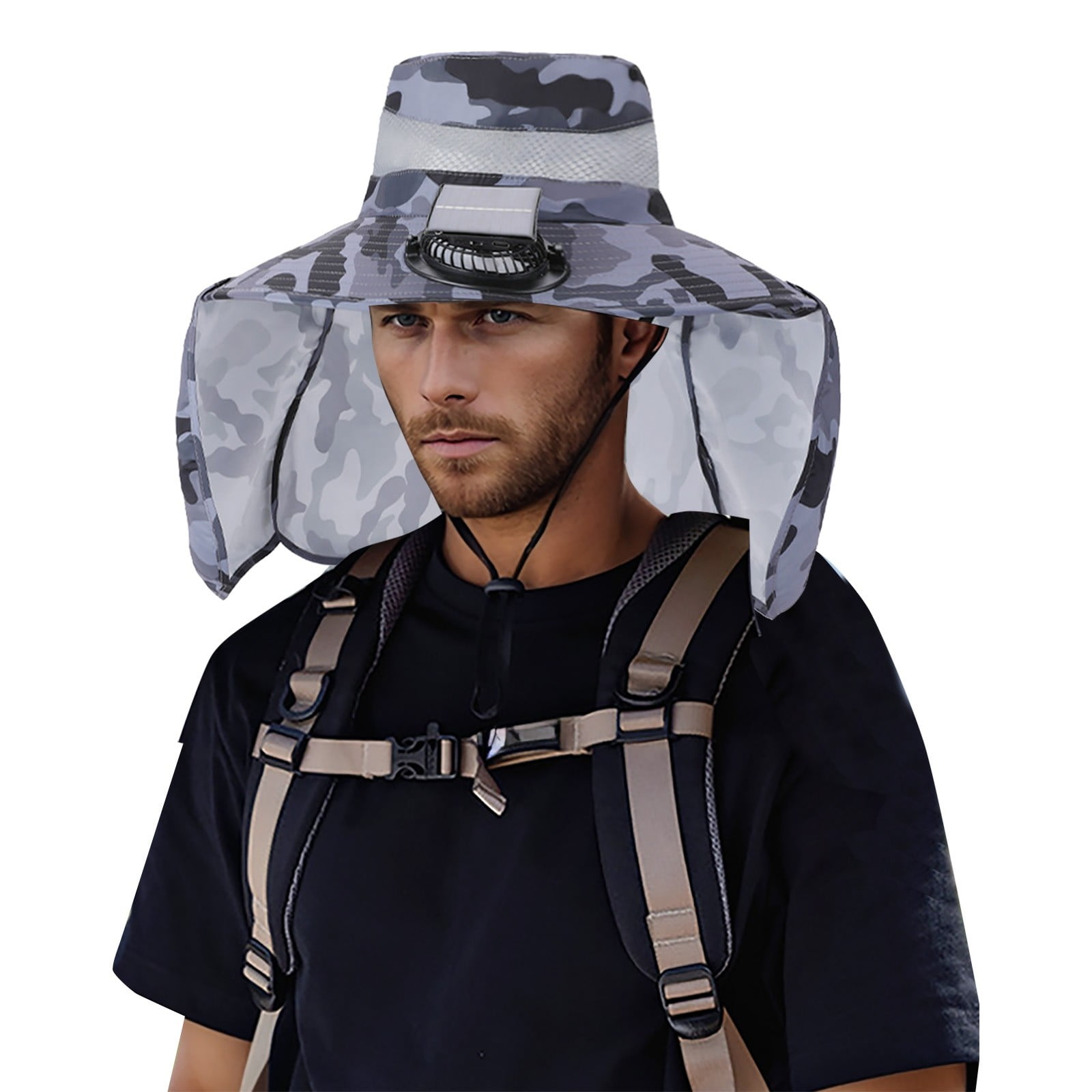 Daznico Hat with Fans Solar Power,Solar Fan Hat, Solar Fan Bucket Hat ...