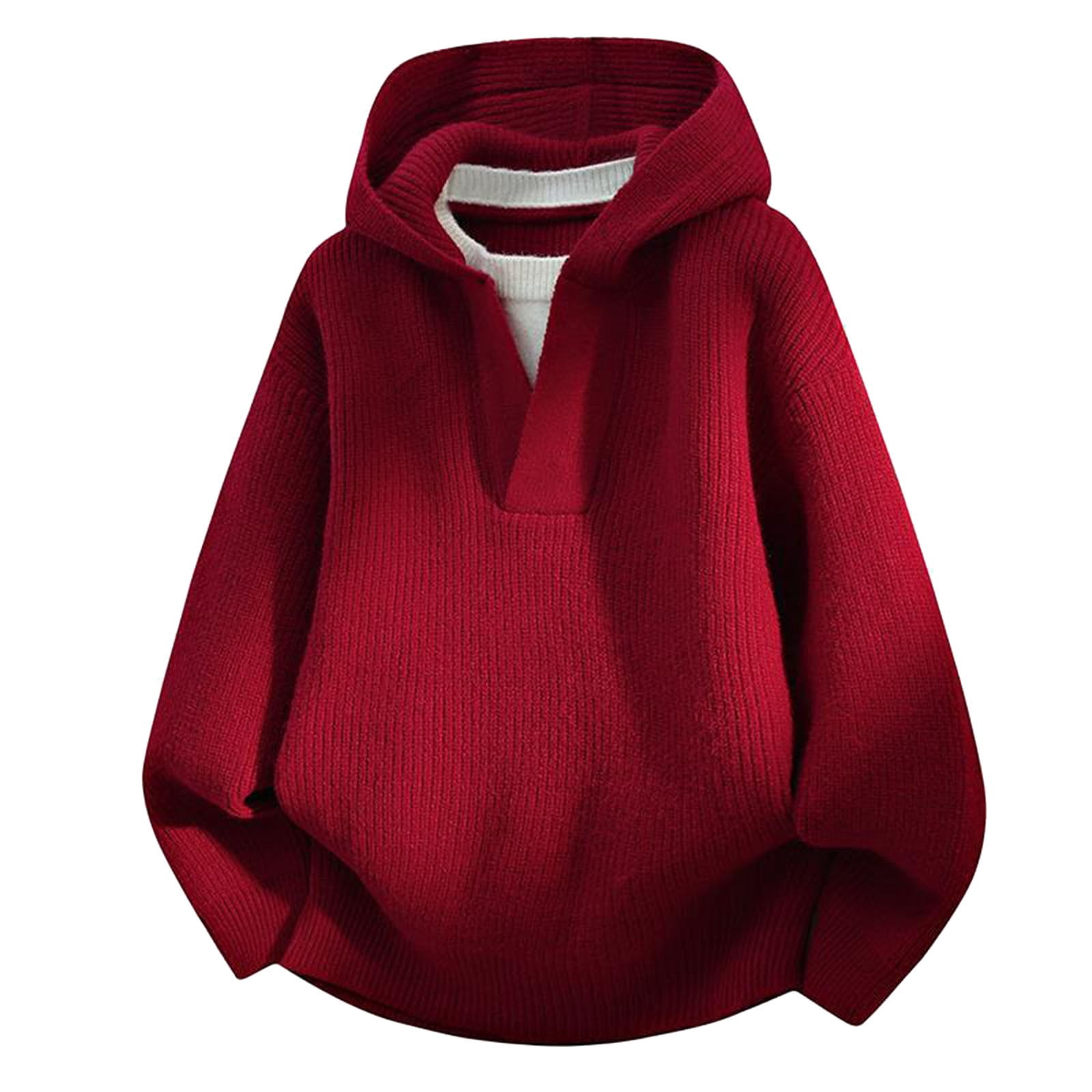 Daznico Jackets for Men,Hooded Sweater Coat for Autumn Soft Knit ...