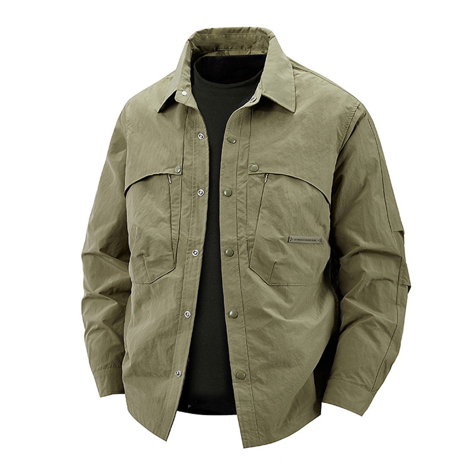 Daznico Jackets for Men,Casual Stand Collar Jacket Lightweight Outdoor ...