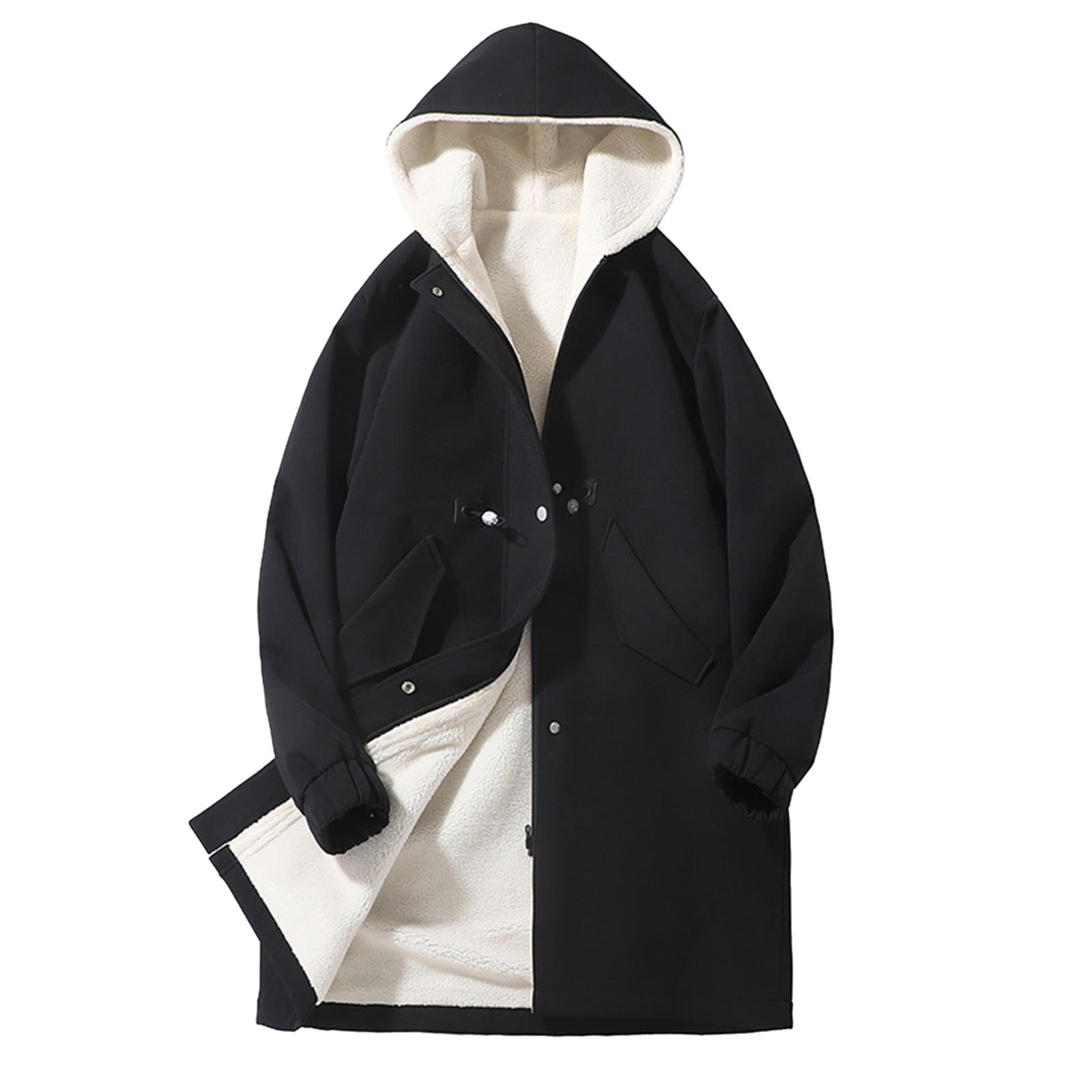 Daznico Jackets for Men,Heavyweight Hooded Coat Winter Warm Longline ...