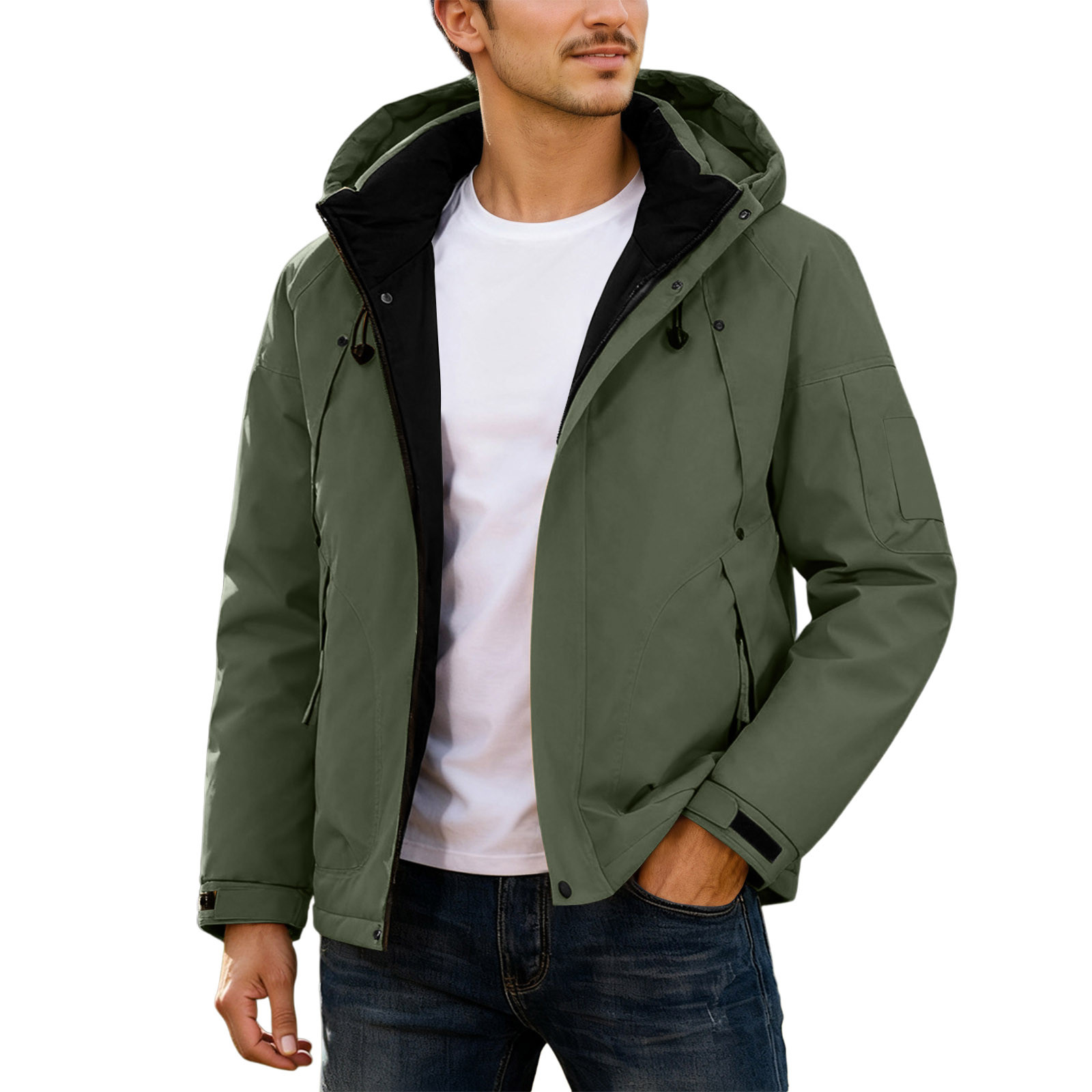 Daznico Jackets for Men,Men's Autumn and Winter Thickened Outdoor ...