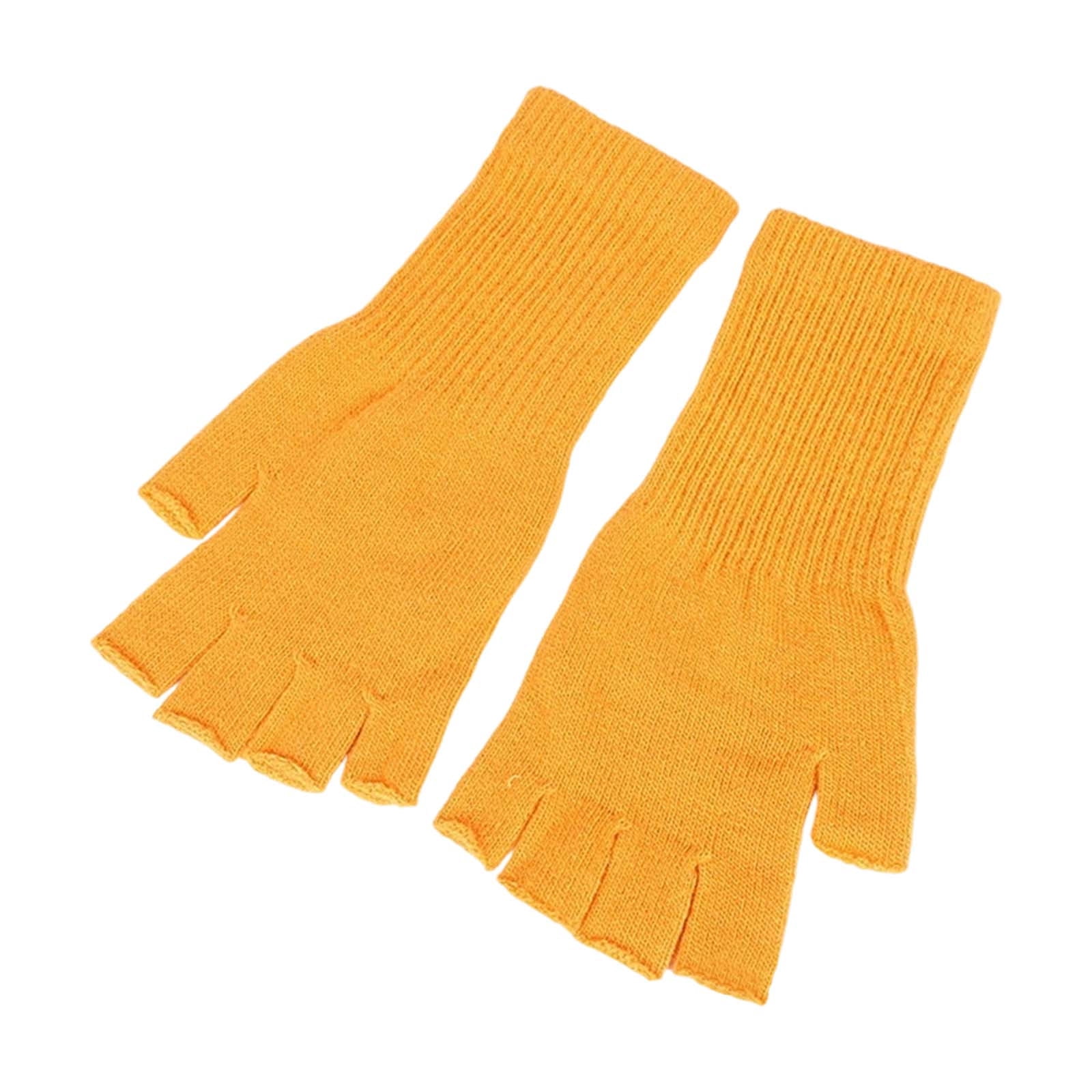 Daznico Kids Thermal Long Sleeve Mittens Acrylic Knitted Half Finger ...
