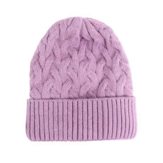 Daznico Knit Hat with Satin Winter Warm Ribbed Cabled for and Cold ...