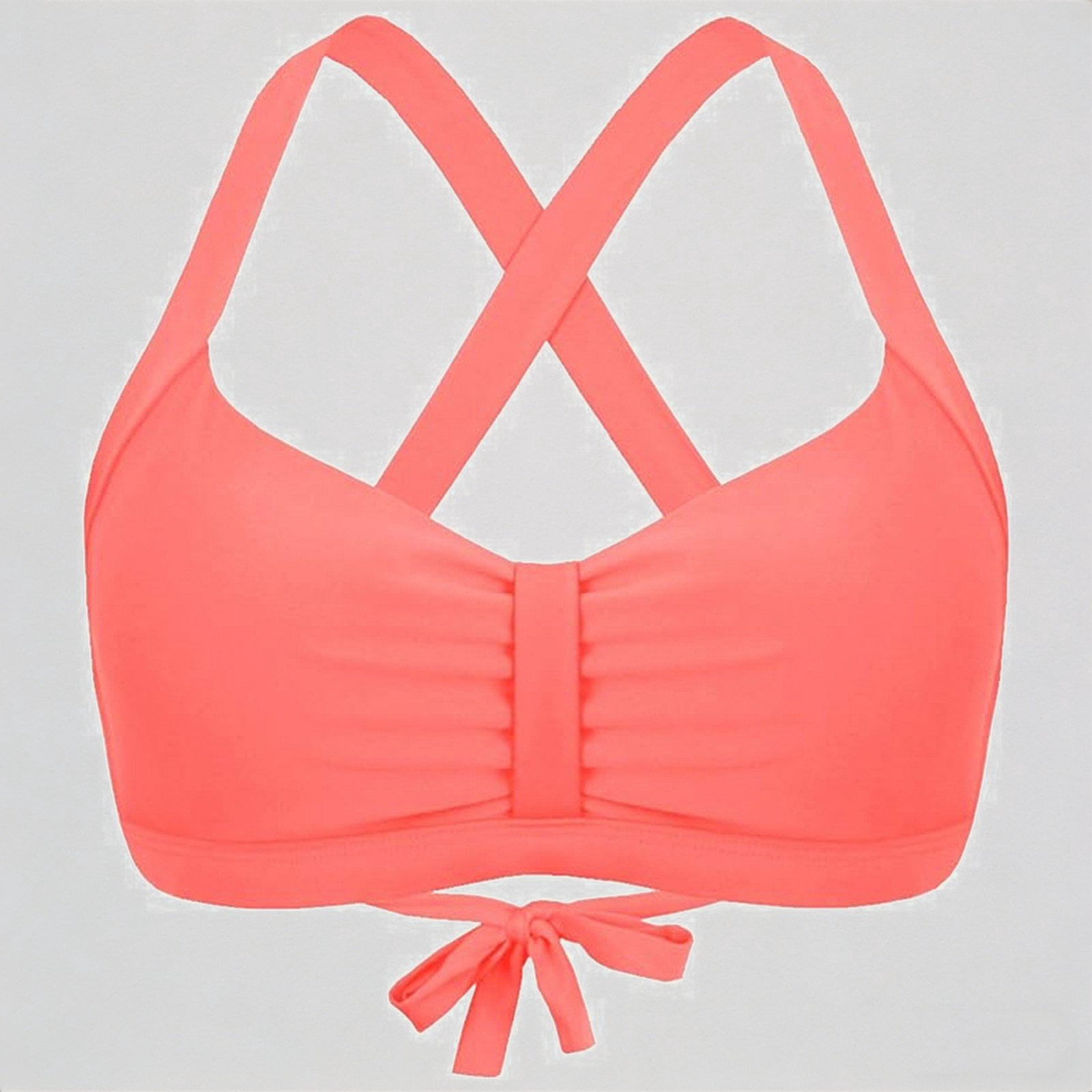 Daznico Ladies Gather Solid Color Bikini Swimsuit Top,S - Walmart.com