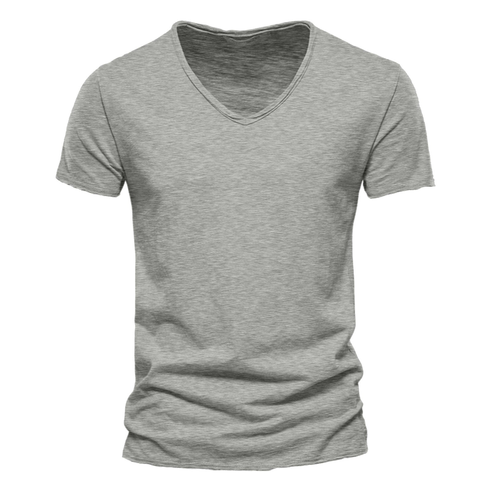 Daznico Mens Shirts - Mens Casual Solid Color V Neck Short Sleeve T ...