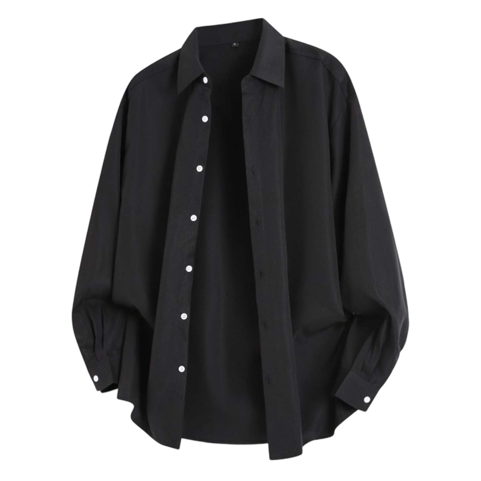 Daznico Mens Shirts - Trend Solid Color Shirt Men's Casual Loose Tops ...