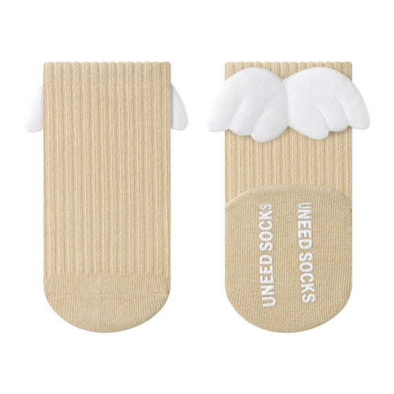 Daznico Newborn Baby Crew Socks with Adorable Cartoon Grip Footies for ...