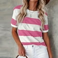 Daznico Oversized Red White Striped Shirt,Summer Fashion Stripe Print ...