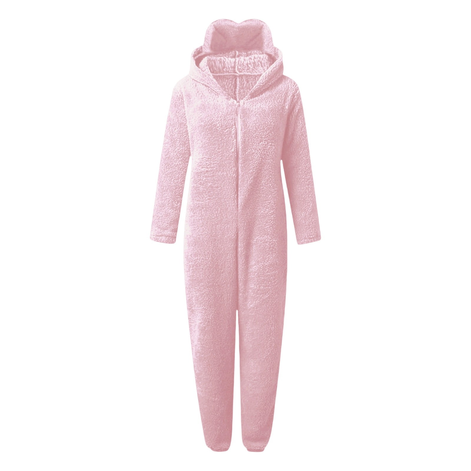 Daznico Pure Color Eye with Hood Long Sleeved Zipper Pajama for Home ...