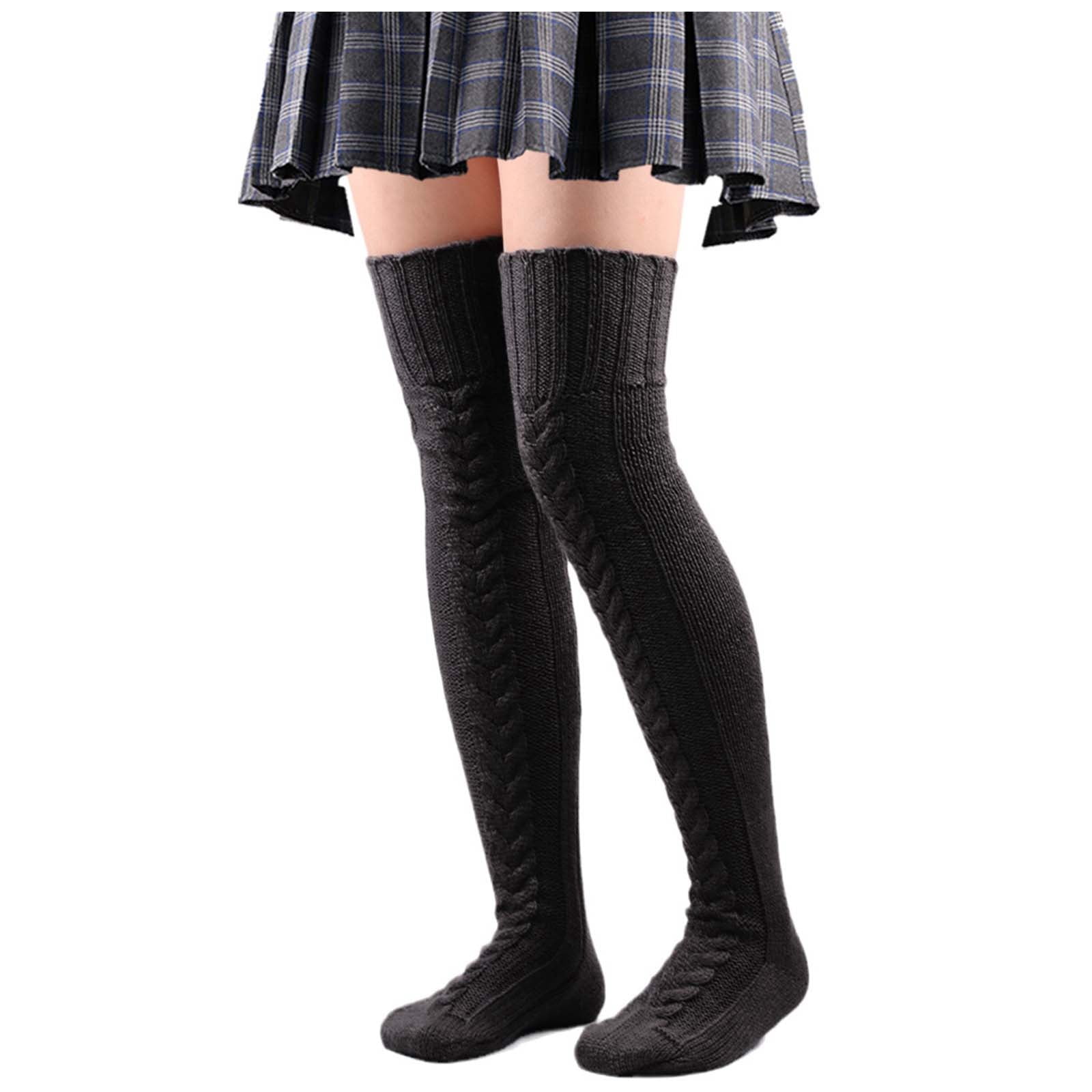 Daznico Socks for Women - Women's Knit Leg Stocking Thigh Long Warmers ...