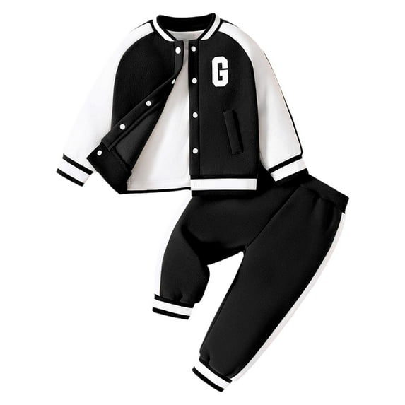 Daznico Toddler Boys Long Sleeve Letter Prints Tops and Pants Child ...
