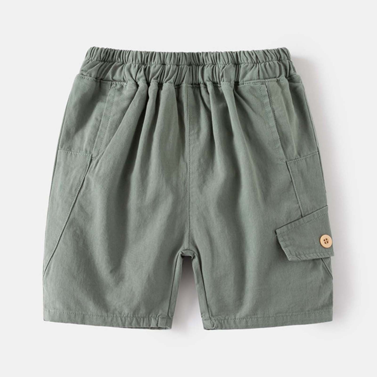 Daznico Toddler Girls Boys Sport Solid Casual Shorts Beach Cargo Pants ...