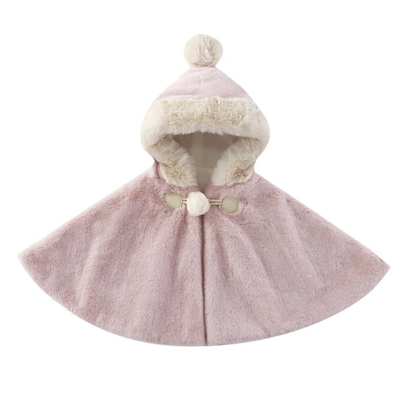 Daznico Warm and Cozy Girls' Cape Poncho for Babies Lined Outerwear ...