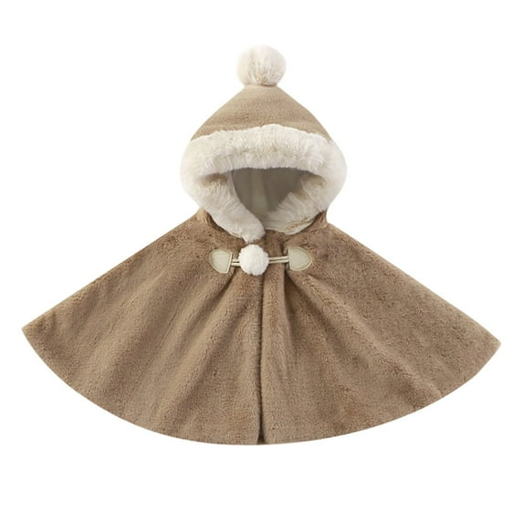 Daznico Warm and Cozy Girls' Cape Poncho for Babies Lined Outerwear ...