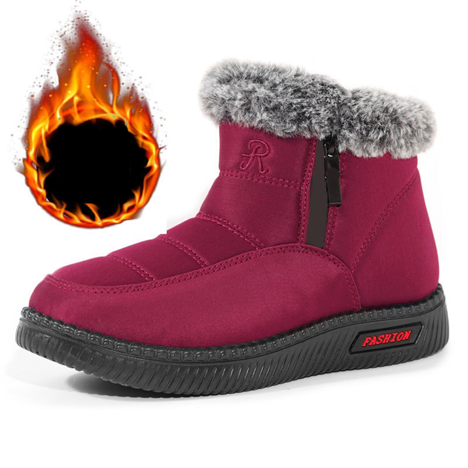 Daznico Winter Boots for Women,Winter Boots Slip Warm Lined Comfortable ...