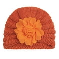 Daznico Winter Knit Baby Hat Solid Color Floral Design Soft Warm Beanie ...