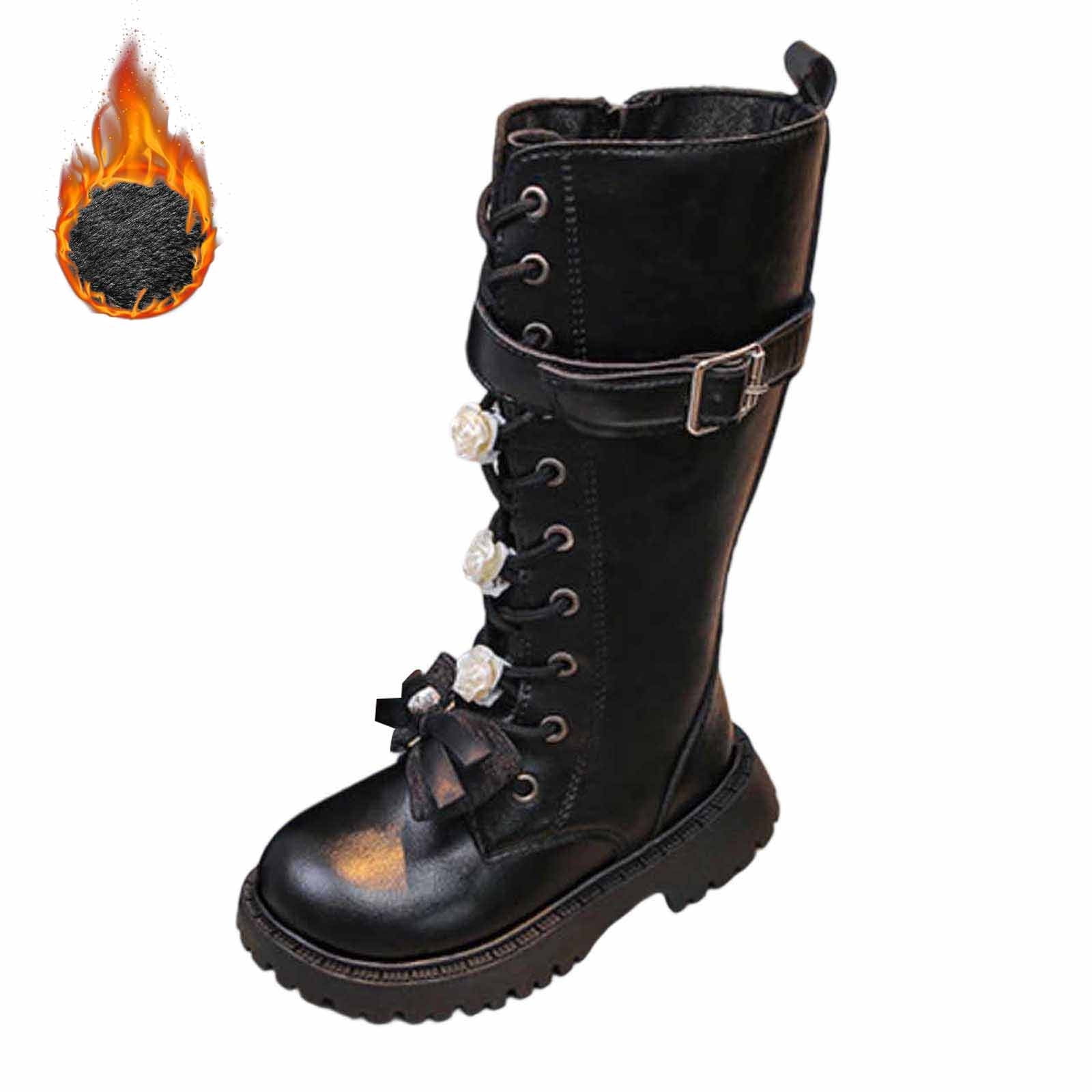 Daznico Winter Lined Long Shaft Ankle Boots for Girls Youth Toddler ...