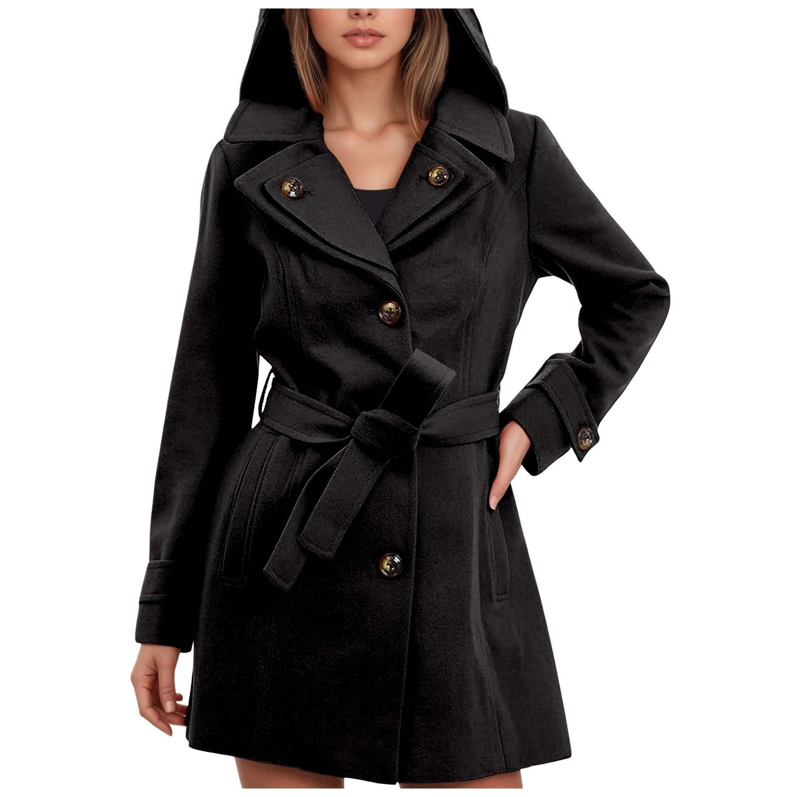Daznico Winter Warm Thickened Blend Coat for Long Placket Overcoat with ...