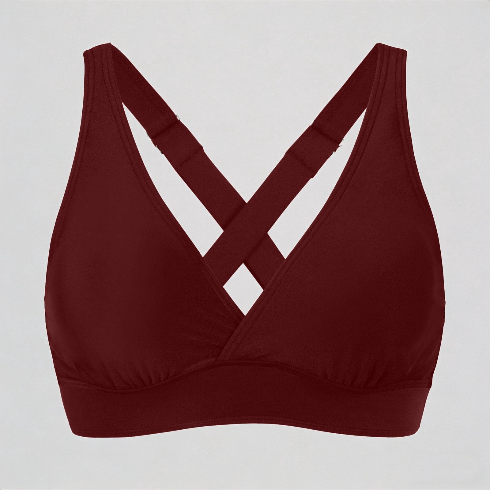 Daznico Women Elastic Swimwear Tops Underwire Full Coverage Bikini Top ...
