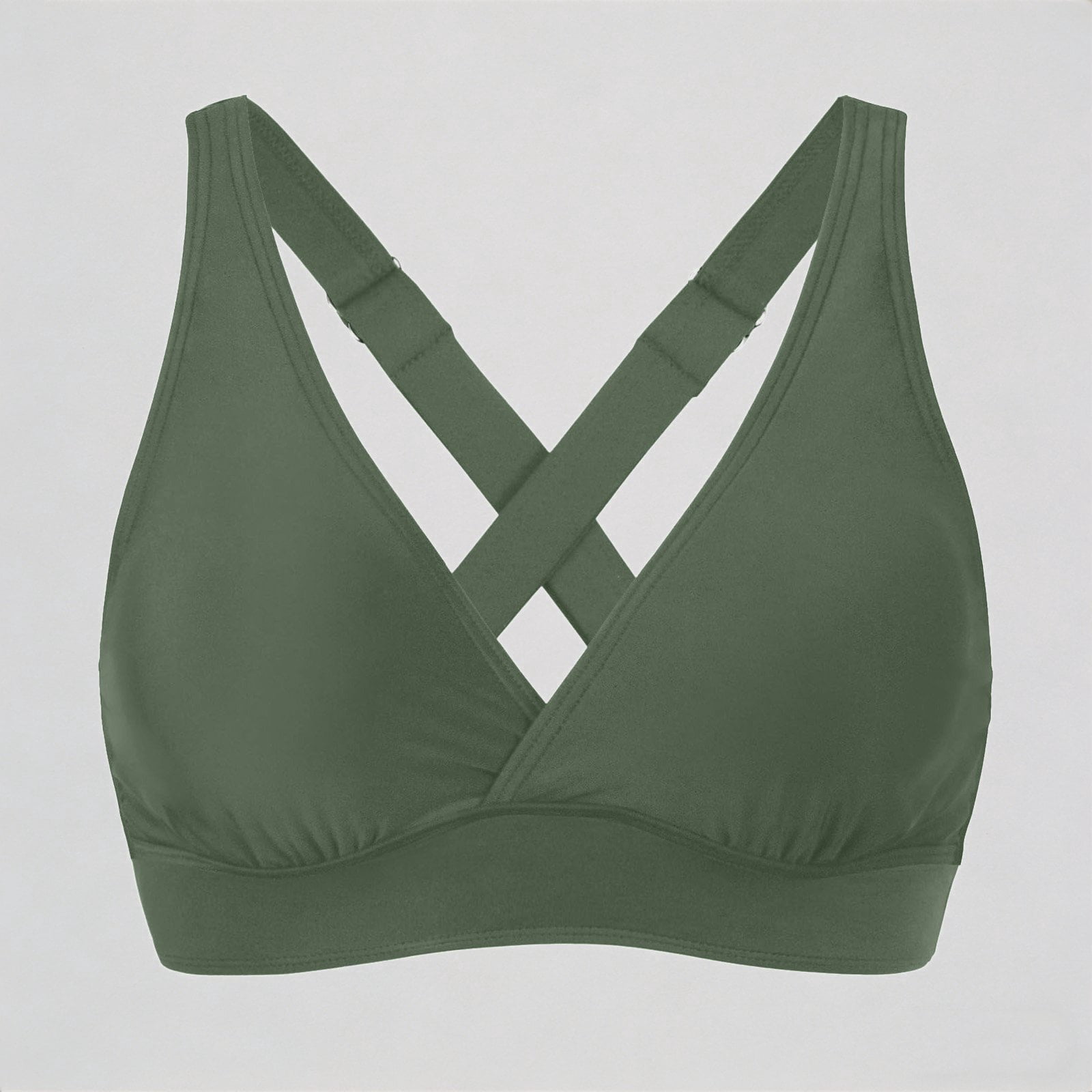 Daznico Women Elastic Swimwear Tops Underwire Full Coverage Bikini Top ...