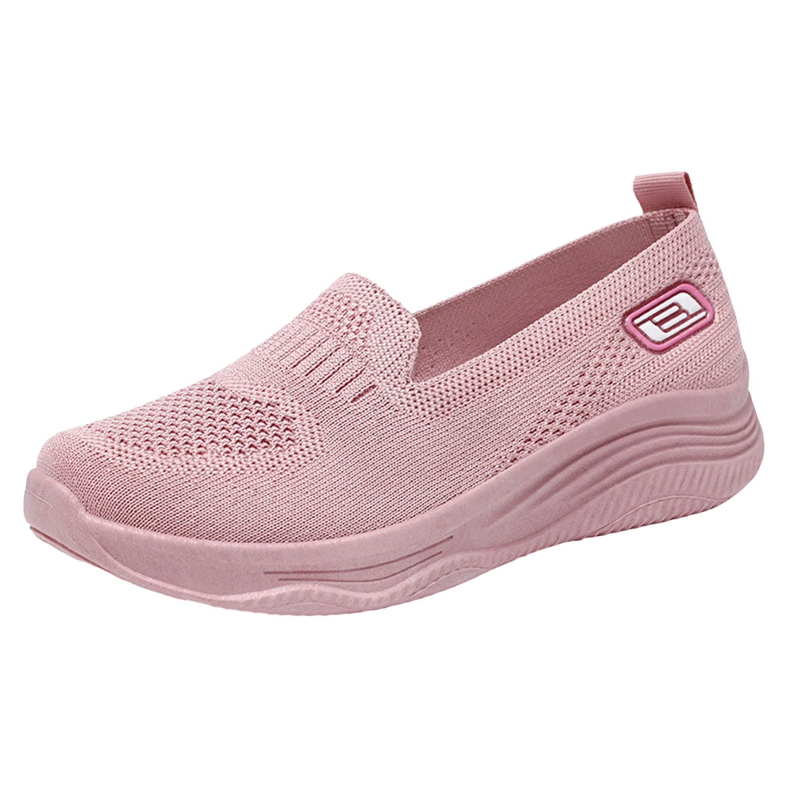 Daznico Women Mesh Shoes Solid Color Simple Thick Sole Non Mesh ...