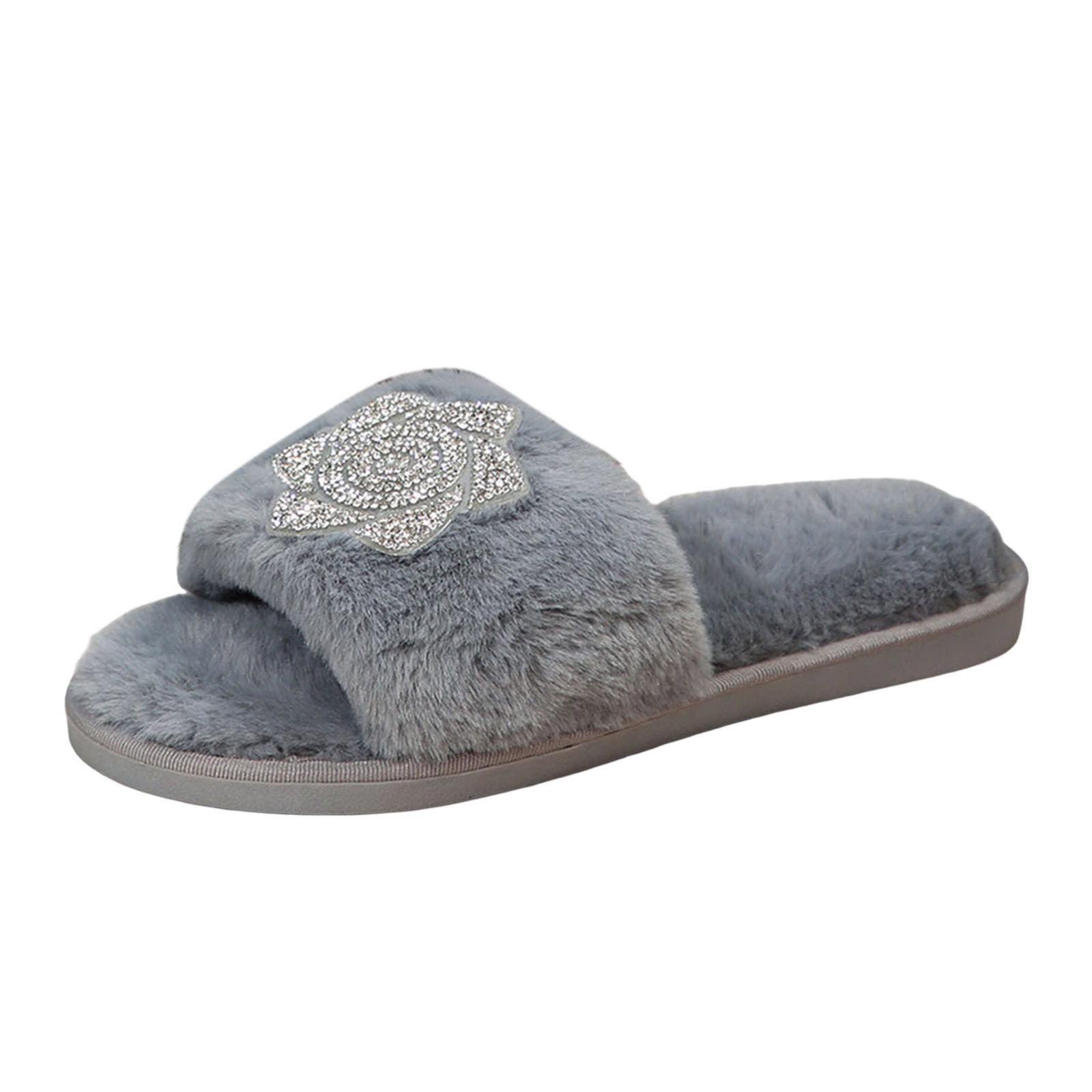 Daznico Women Shoes Open Toe Slippers for Women Indoor Cozy Memory Foam ...