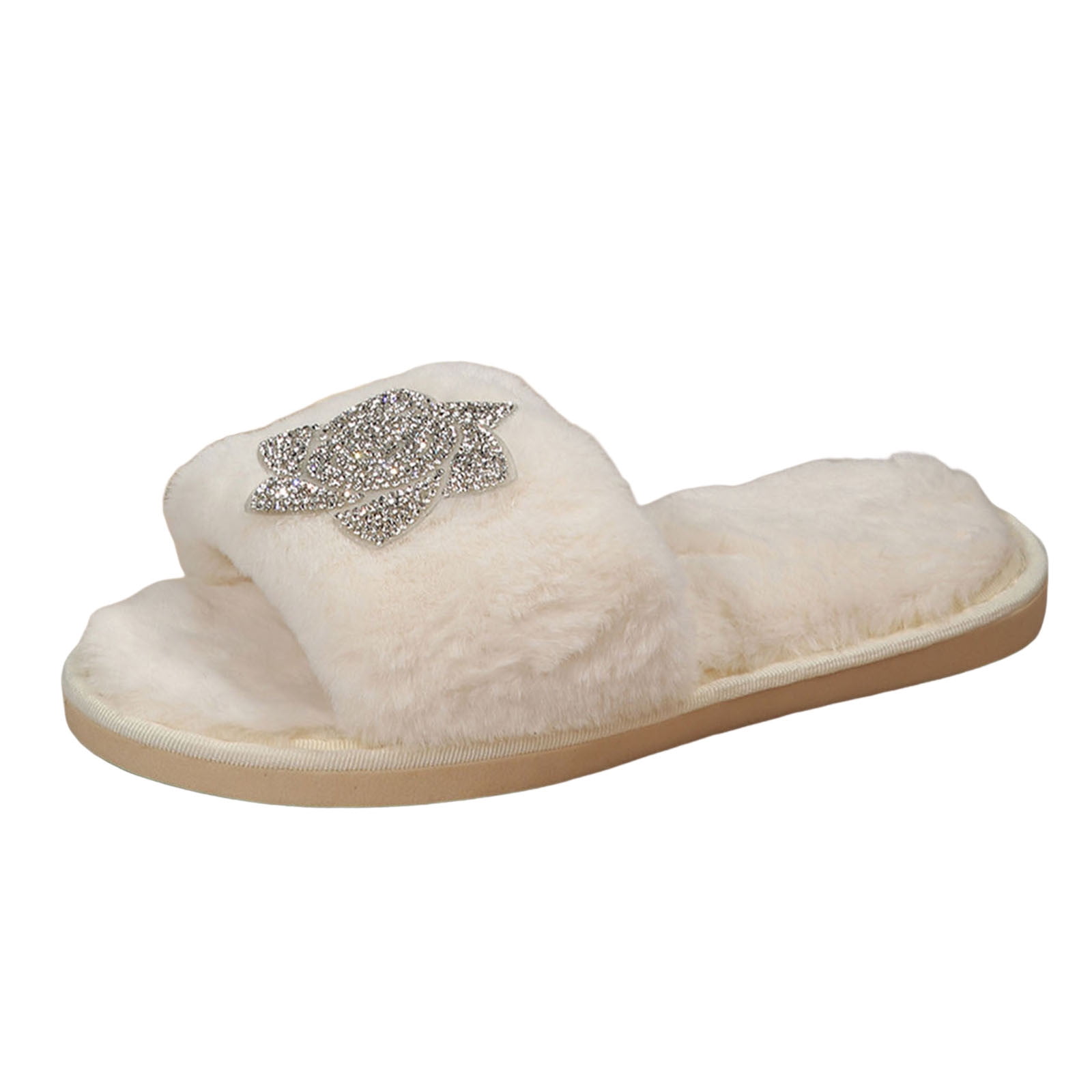 Daznico Women Shoes Open Toe Slippers for Women Indoor Cozy Memory Foam ...