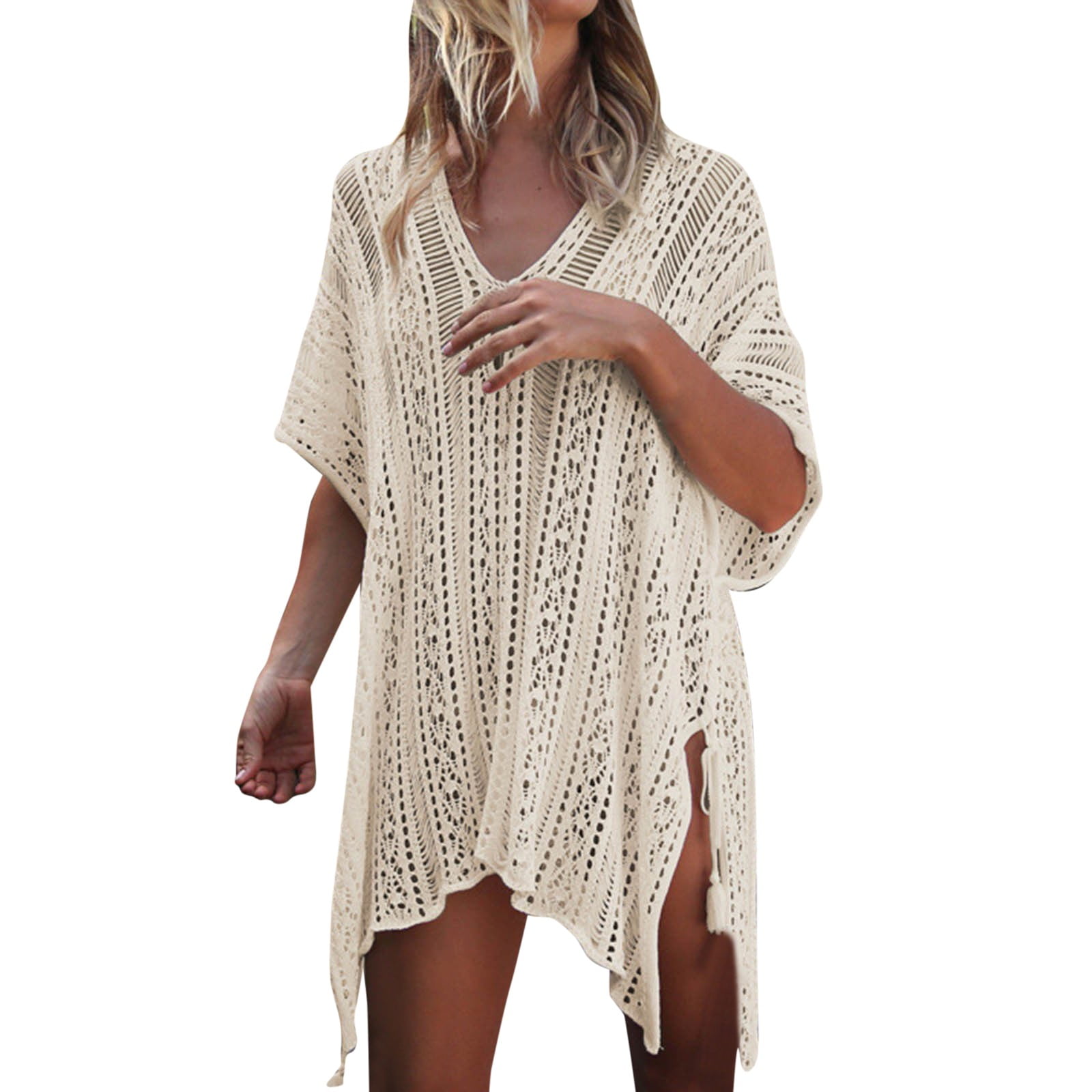 Daznico Women Swimsuit Crochet Swim Cover Up Summer Bathing Suit ...